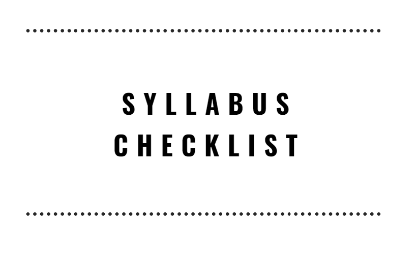 Cait Kirby - Syllabus Checklist